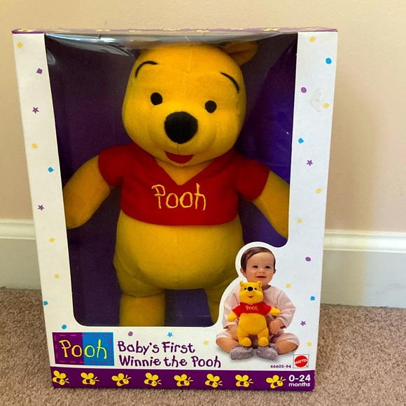 Mattel | Toys | Babys First Winnie The Pooh Stuffed Animal | Poshmark
